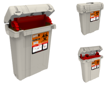 4.9 Gallon Reusable Sharps Container Spec Sheet | BWS